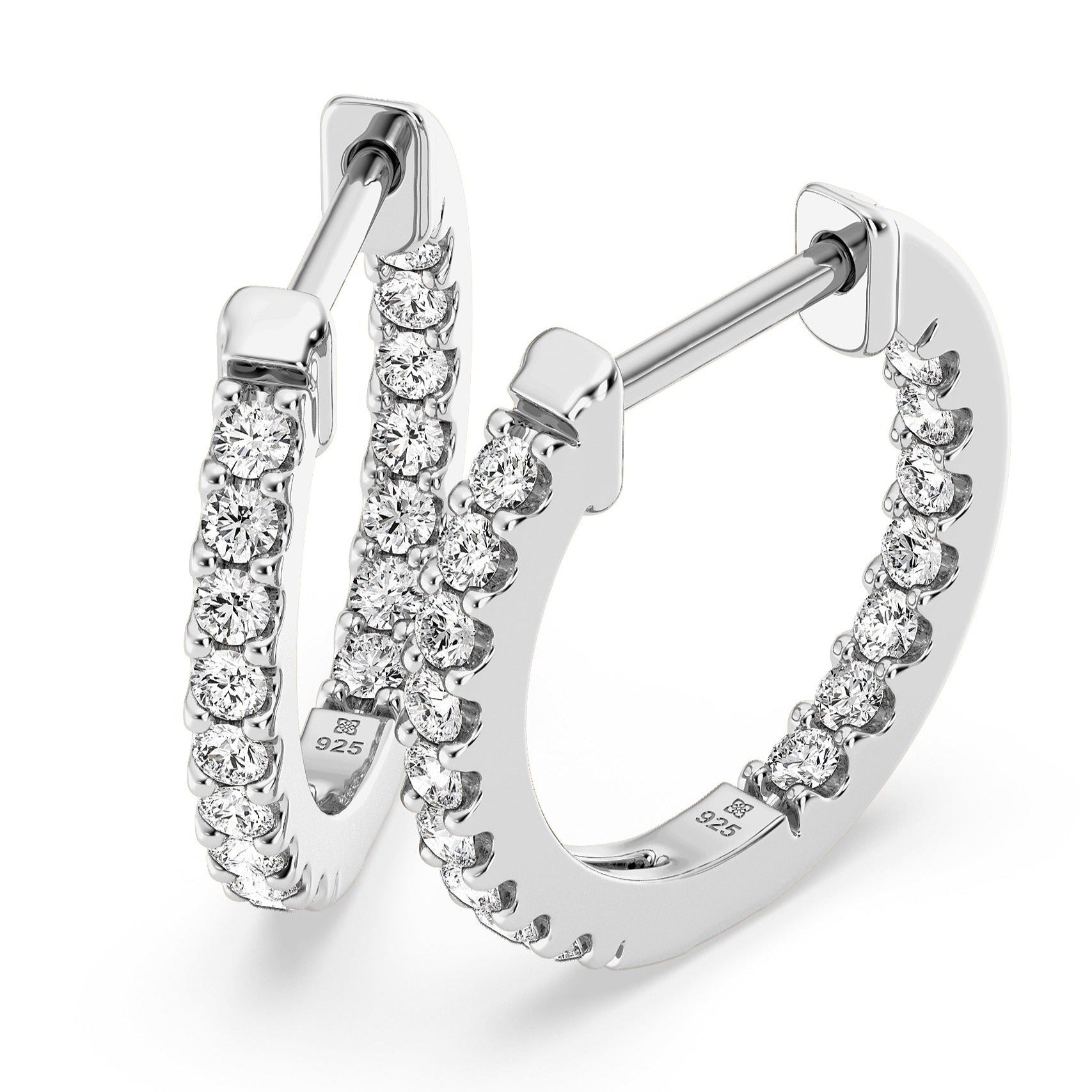 Inside-Out Diamond Hoop Earrings 0.25Ct – Analucia Beltran Diamonds